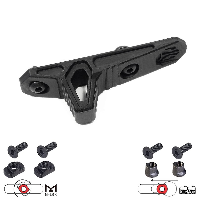 Grip Angular Finger Stop Short Keymod e M-lok - Preto - BRAVUS AIRSOFT ...