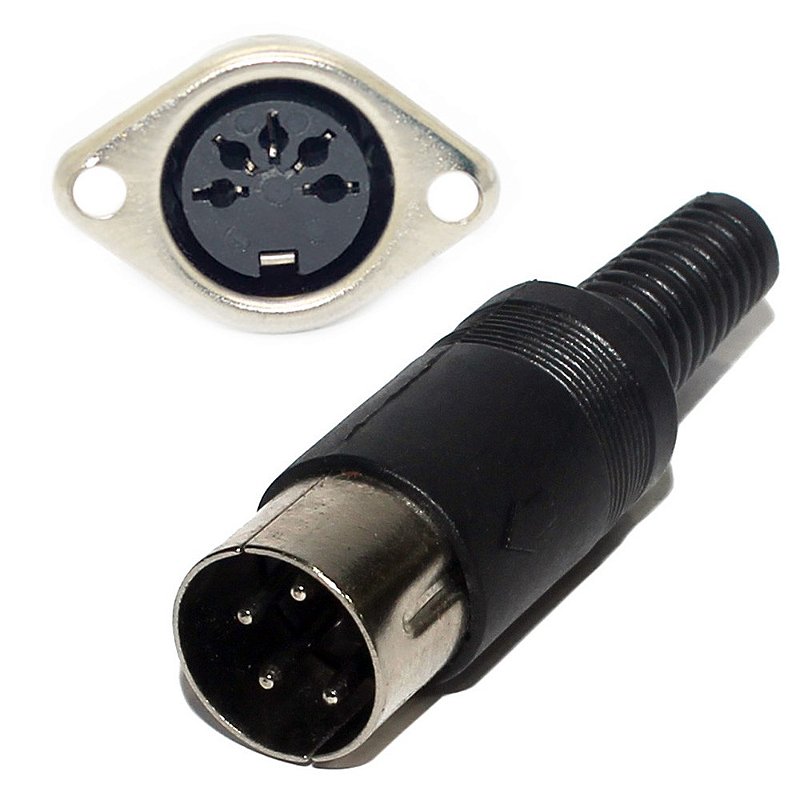 Conector 4 Pinos DIN Conjunto Macho Cabo e Fêmea Lado Painel - ON ELETRICA - Melhores Produtos ...