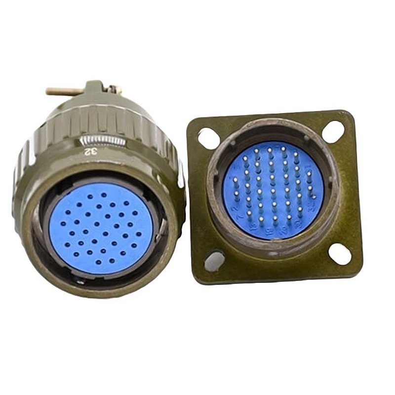 Conector 32 Pinos Militar em Alumínio Conjunto Macho e Femea - ON ...