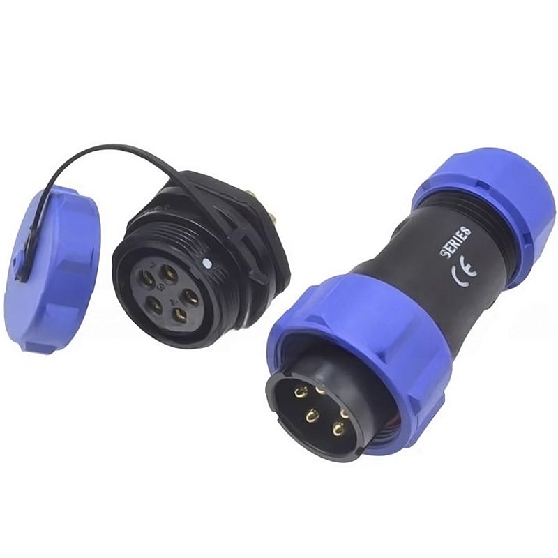 Conector 5 Pinos A prova d'agua IP68 30A Cj Macho e Fêmea - ON ELETRICA ...