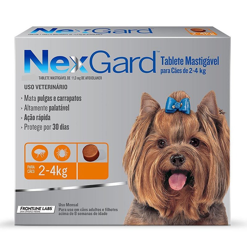 Nexgard Small 2 a 4kg 0.5g Boehringer Ingelheim - Laicão