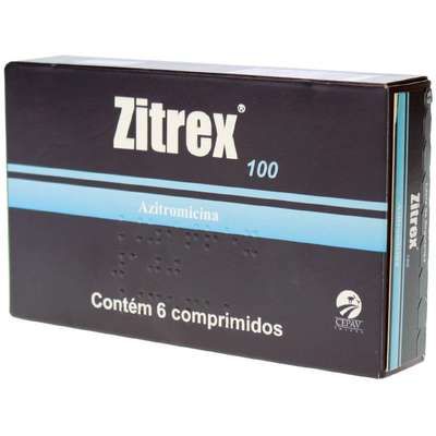 Antimicrobiano Zitrex 100mg para Cães e Gatos 6 Comprimidos - Laicão