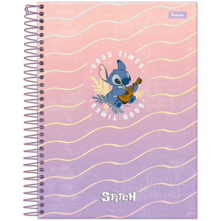 Caderno College Stitch Capa Dura 10 Materias - Acalanto