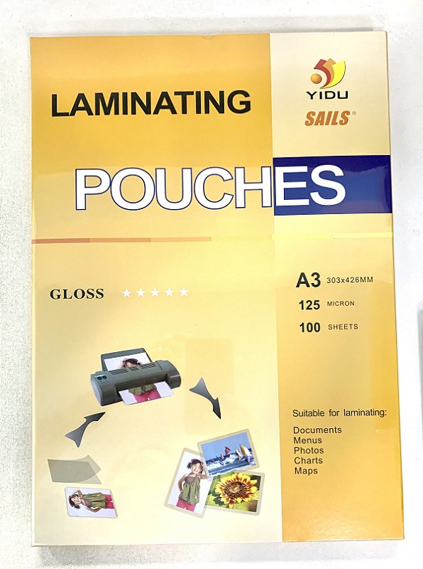 Polaseal Plástico para Plastificação A3 125 micras com 100 - Acalanto