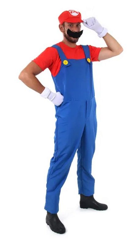 Fantasia Mario Adulto - Super Mario - Fantasia Bh