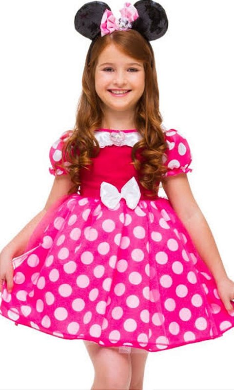 Fantasia Minnie Luxo Rosa - Fantasia Bh