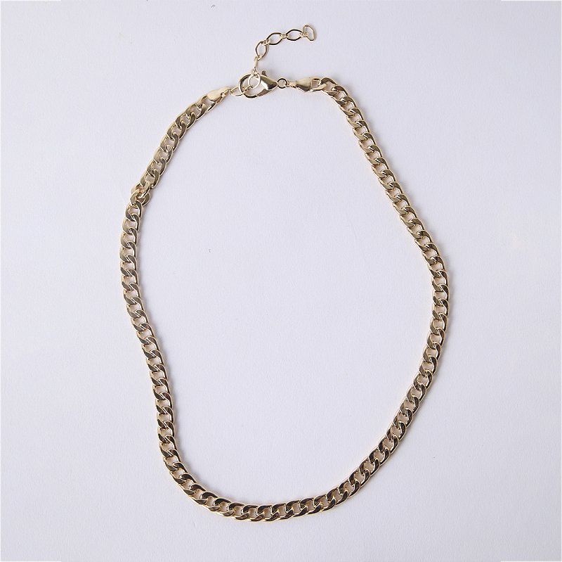 Colar Corrente em Metal Dourado ou Prateado - Perucas, Apliques e ...
