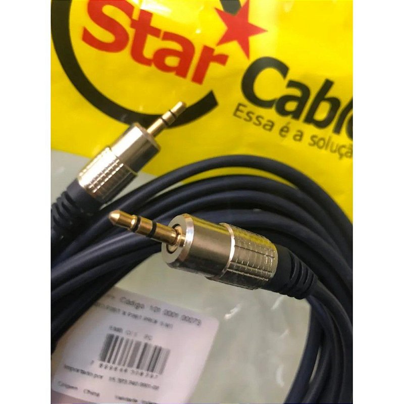 Cabo p2 x p2 5 metros profissional star cable - Loja de Instrumentos ...