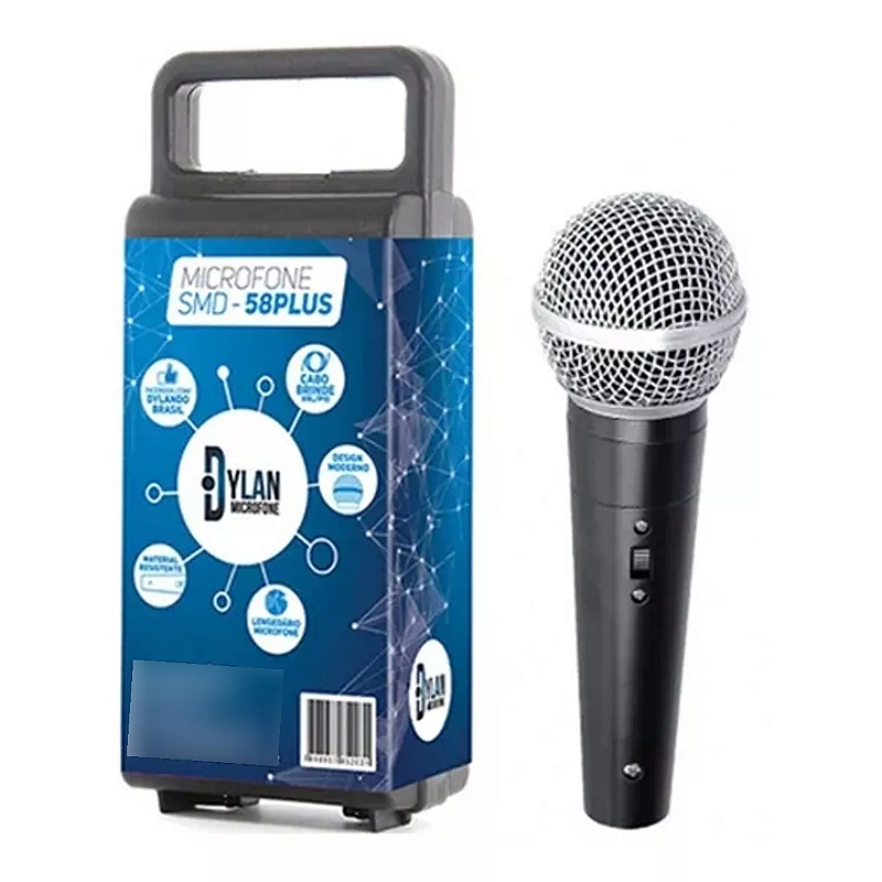 Microfone Dylan SMD-58 PLUS com fio + case - Loja de Instrumentos ...