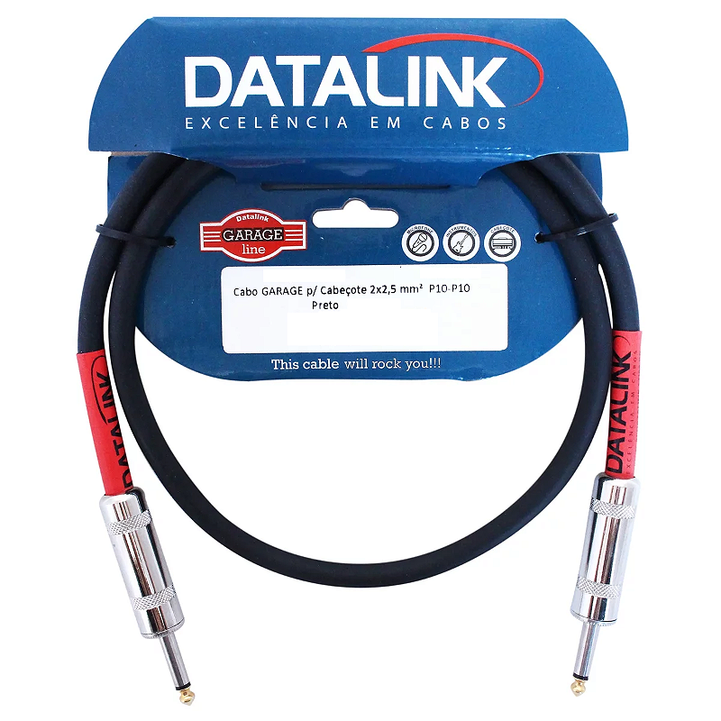 Cabo caixa p/ cabeçote 1 Metro p10 x p10 Datalink Garage GC002 - Loja ...