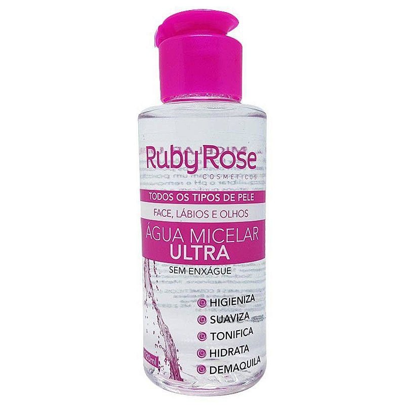 Água Micelar Ultra Ruby Rose 120ml HB-300 | make ruby rose - Maquiagem ...