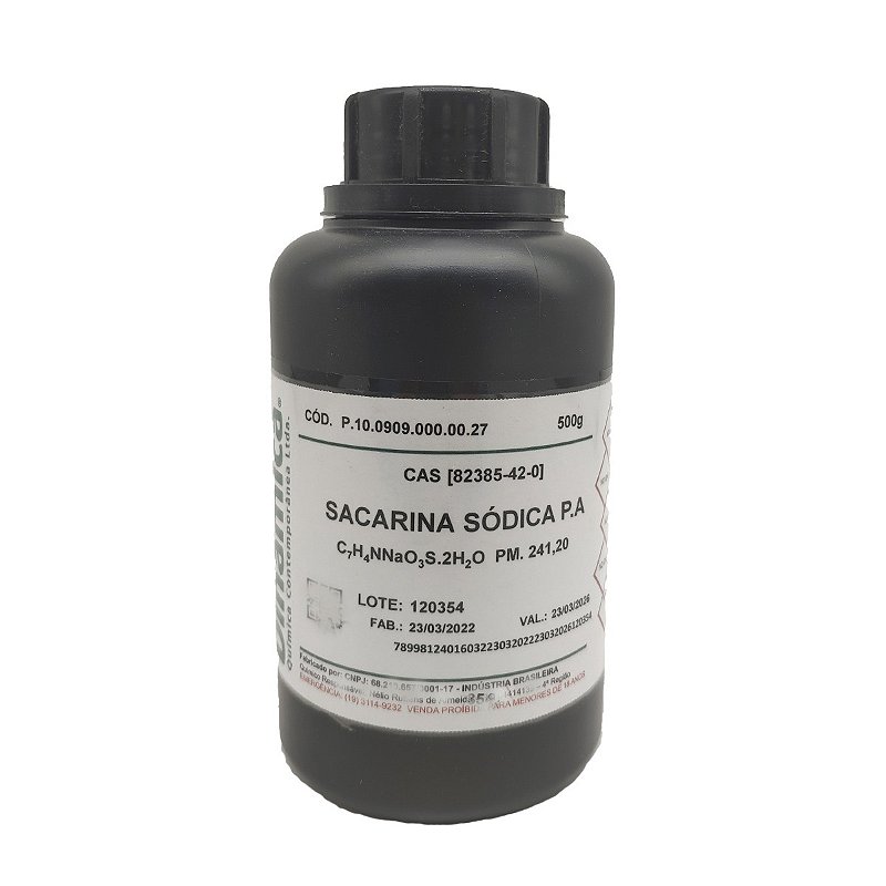 Sacarina Sódica (2H2O) PA 500Gr - Ciruvix - Produtos científicos como ...