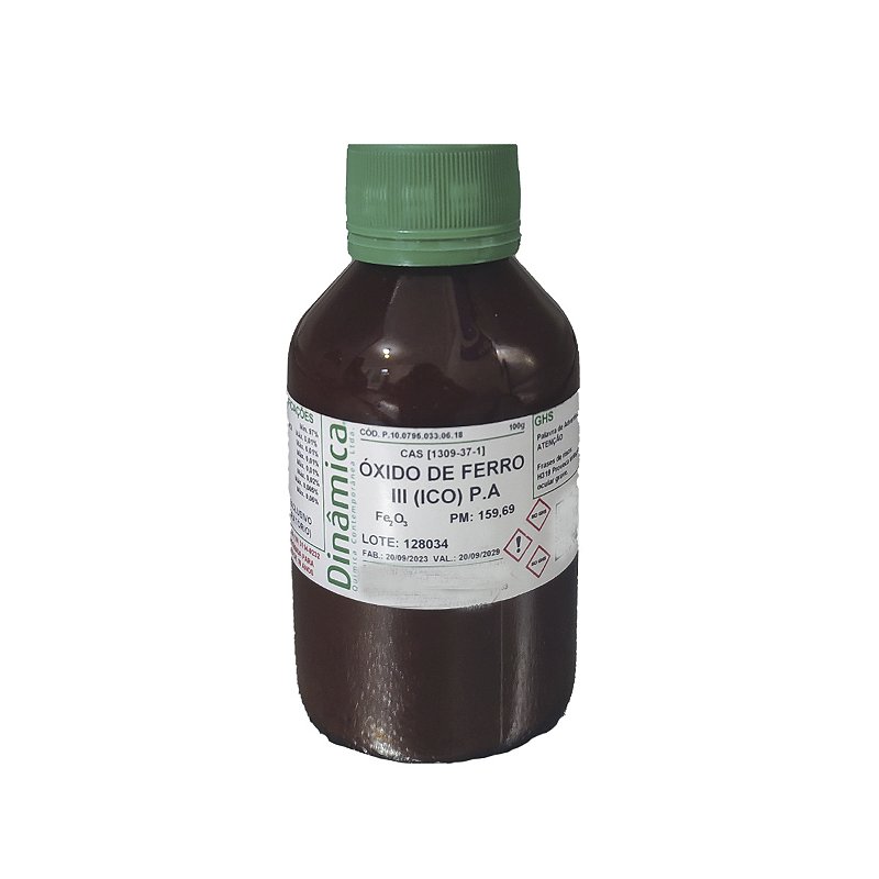 Oxido De Ferro Iii (ico) Vermelho Pa 100gr Dinâmica - Ciruvix ...