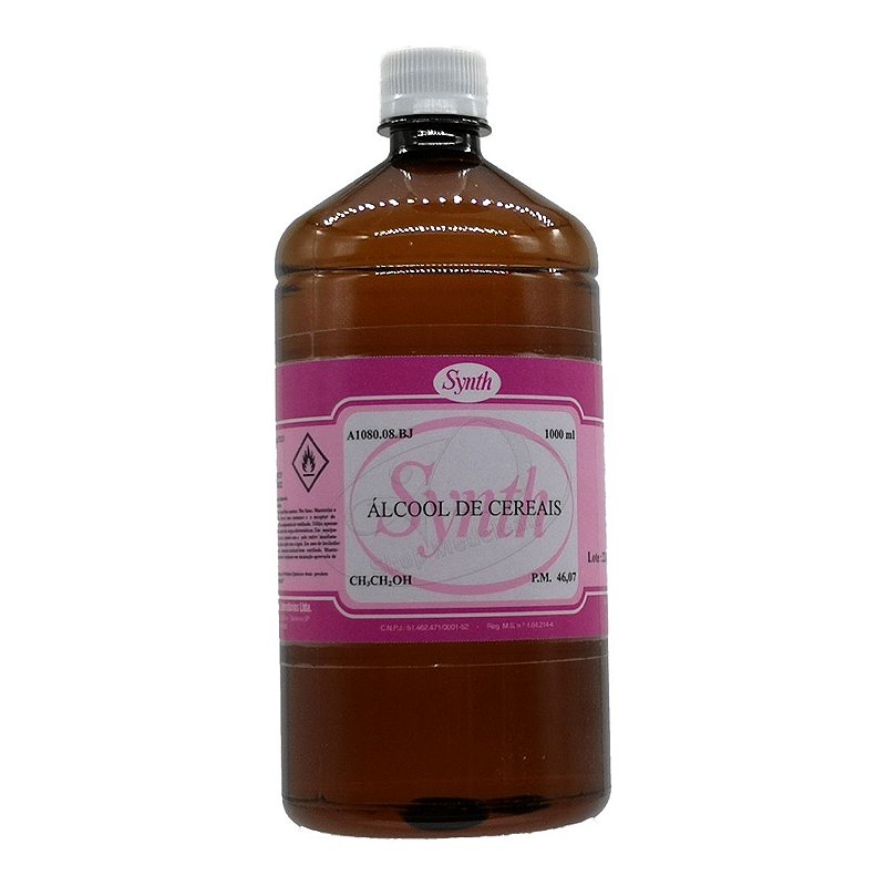 Alcool de cereais puríssimo 1000ML Synth - Ciruvix - Produtos ...