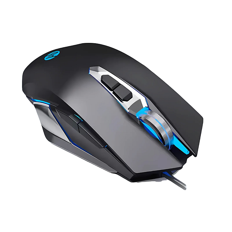 Mouse Gamer USB M220 - 4800 DPI - RGB - Preto - HP - Atacado Gorila Shield - Acessórios para celular