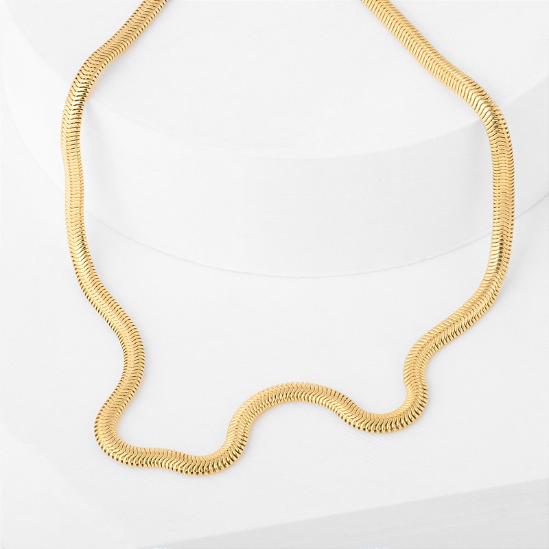 Colar Snake Fina Banho de Ouro | Veridiana Quirino - Loja - Veri