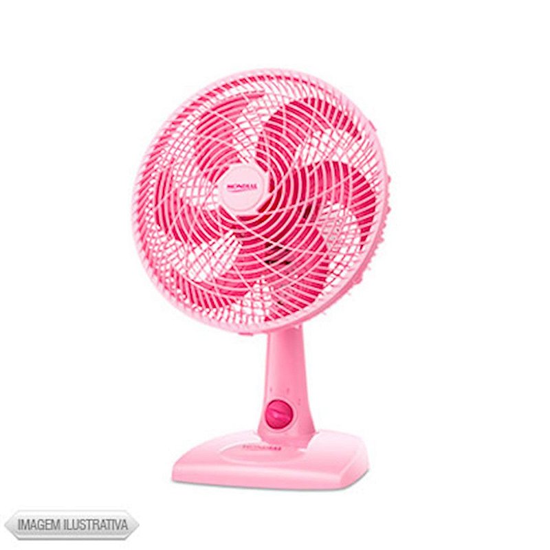 Ventilador De Mesa Mondial 30cm 3 Velocidades Rosa 127 Volts [nv 28