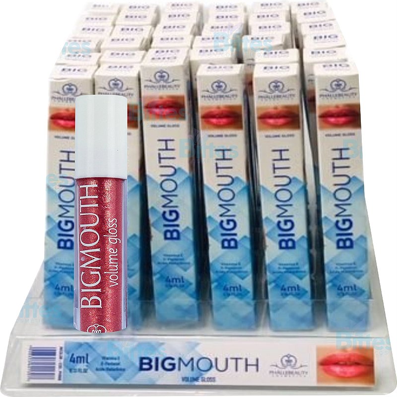 BOX 37 GLOSS VOLUME LABIAL PINK GLOW PHÁLLEBEAUTY BIG MOUTH ATACADO ...