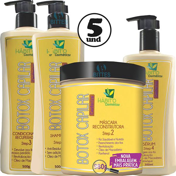 Comprar Kit Botox Capilar Hábito Cauterize Reconstrução Atacado ...
