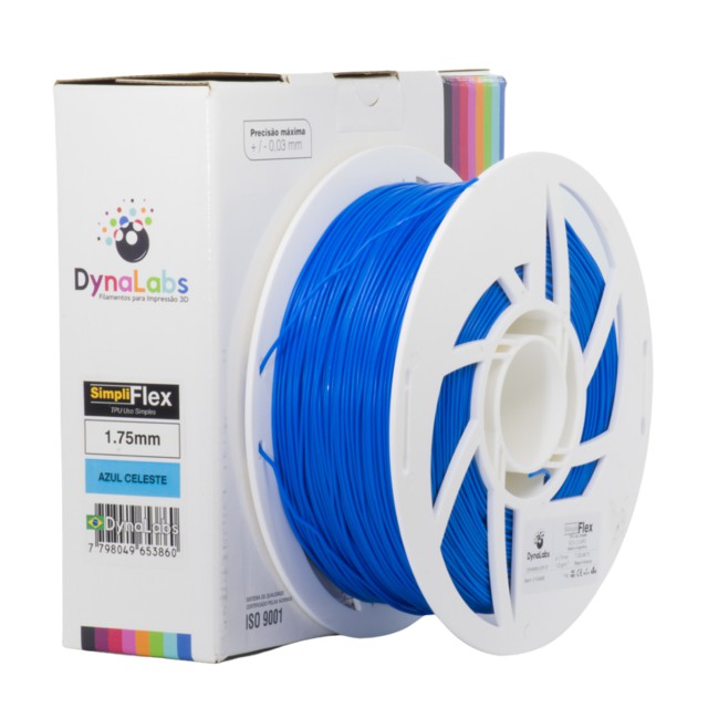 TPU SimpliFlex Azul Celeste 1.75mm 1KG - 3D Curitiba