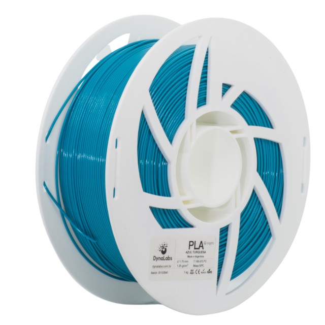 Filamento PLA Dynalabs 1KG Azul Turquesa - 3D Curitiba