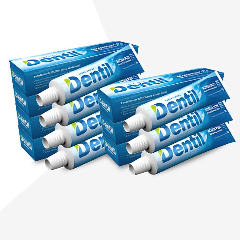 Creme Dental Dentil Acqua Plus Menta C/ Xilitol 12 Unidades 90G - Loja ... Creme Dental Dentil Acqua Plus Menta C/ Xilitol 12 Unidades 90G - Loja ...