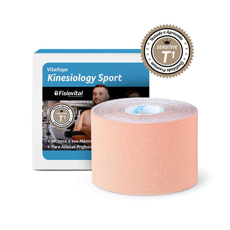 Bandagem Kinésio Vitaltape Sports Bege 5 cm - Shopmedical Produtos para Saúde e Bem Estar