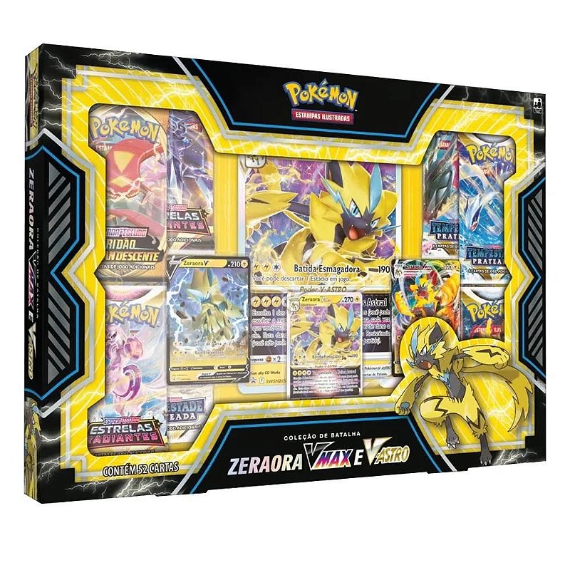 Card Pokémon Box Zeraora Vmax e V-Astro - LOJA GAMEUP