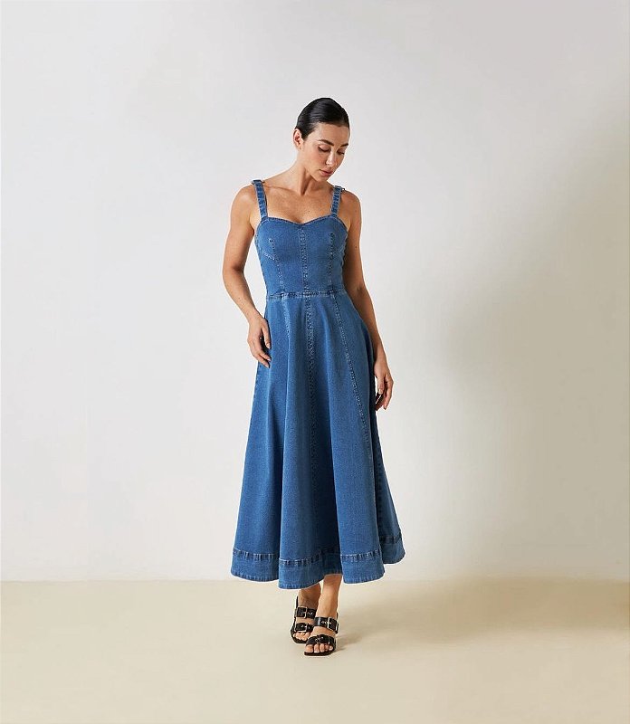 VESTIDO LONGO JEANS - Charlotte Boutique