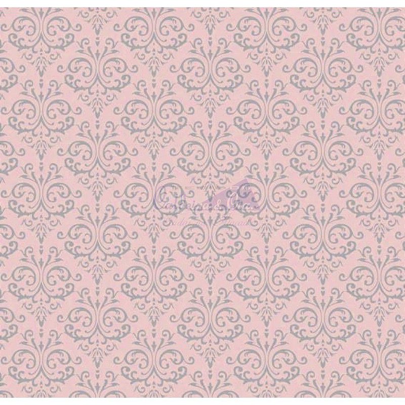 Tricoline Estampado Arabesco - Cor-02 (Rosa), 100% Algodão, Unid. 50cm ...