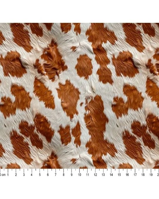 Tricoline Digital 3D Animal Print Vaca Caramelo 50cm x 1,50m - Loja de ...