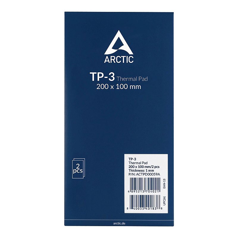 2 Thermal Pad ARCTIC TP-3 200mm x 100mm x 1.0mm, ACTPD00059A - PcCold ...