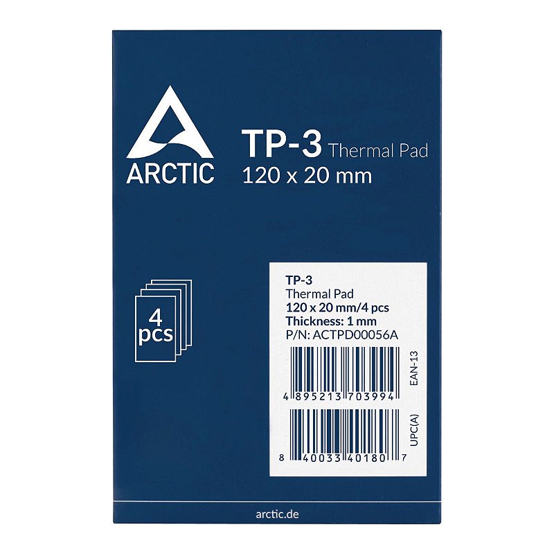 4 Thermal Pad ARCTIC TP-3 120mm x 20mm x 1.0mm - ACTPD00056A - PcCold