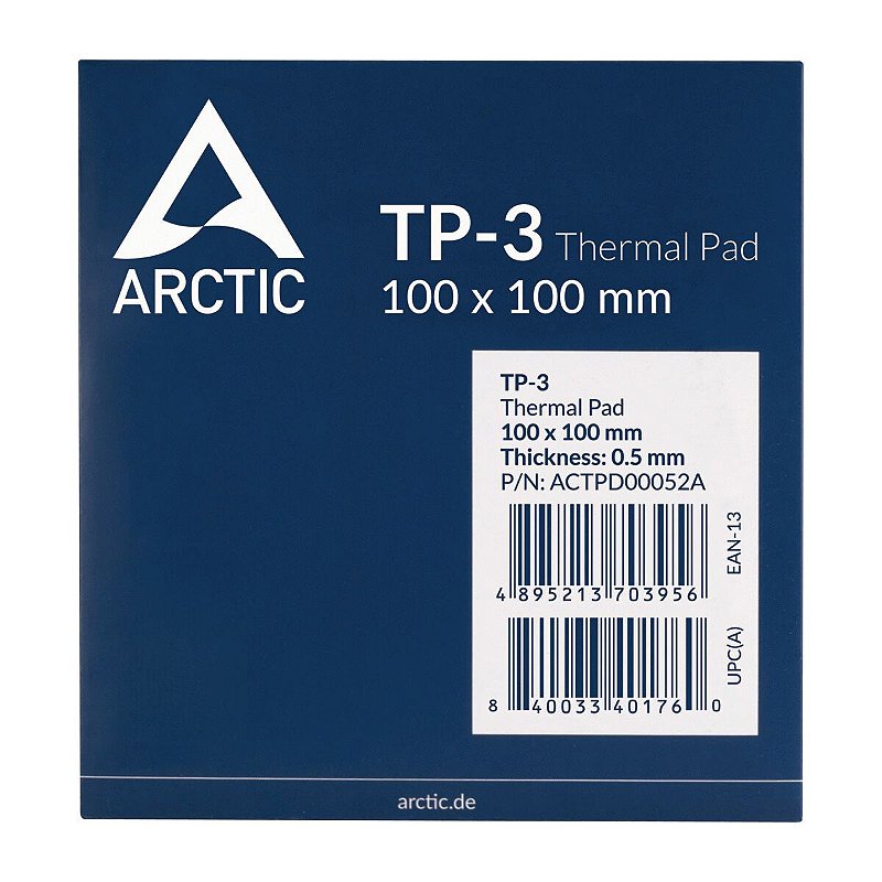 Thermal Pad ARCTIC TP-3 100x100x0.5mm - ACTPD00052A - PcCold - A Sua ...
