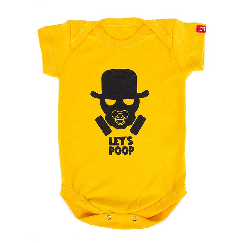 Body Bebê Breaking Bad Lets Poop Amarelo - Art Rock - Receba em Casa