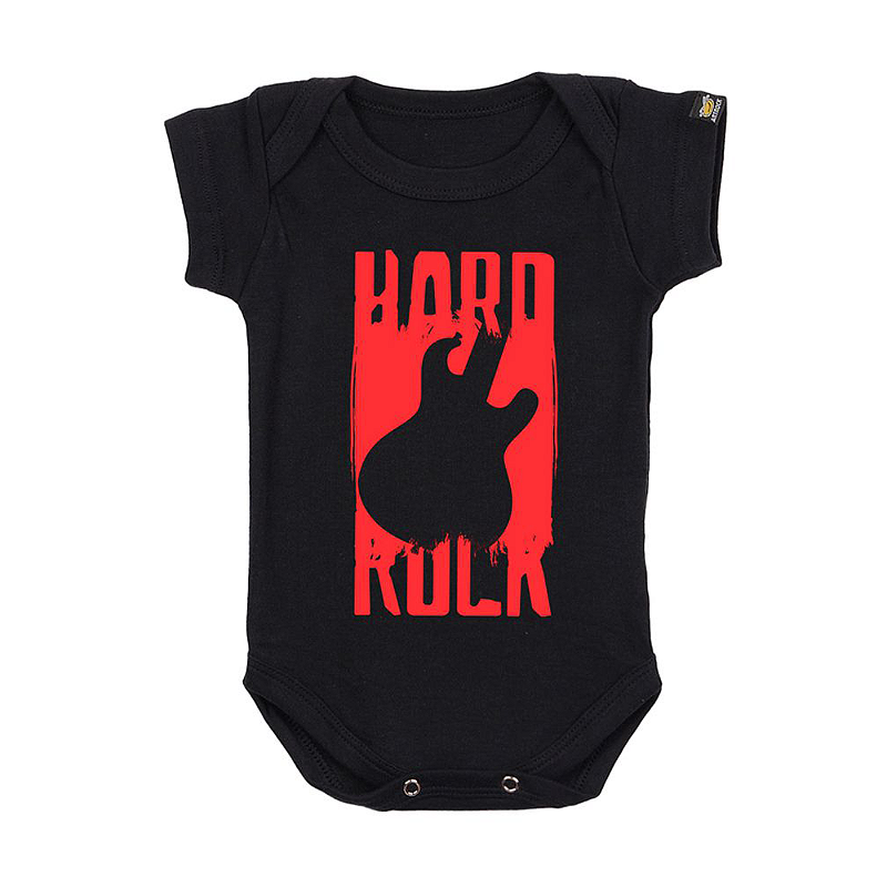 Body Bebê Hard Rock Preto - Art Rock Camisetas - Desde 1992