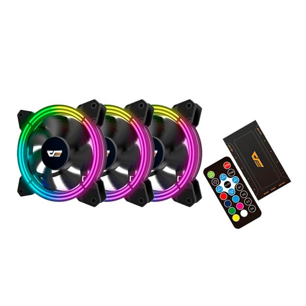 Kit Cooler Aigo Darkflash CF11 Pro, 3 fans, RGB, 120mm - Loja Zeus Games