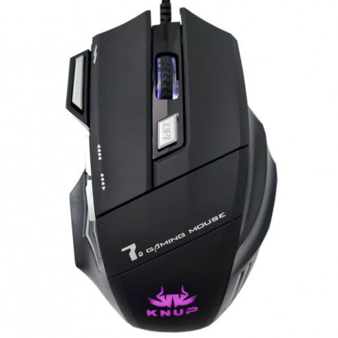 Mouse Gamer Knup KP-V4 Preto 2400DPI - Loja Zeus Games