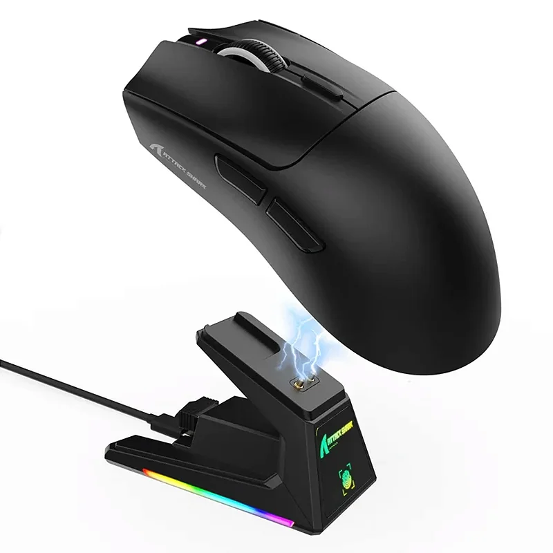 Mouse Gamer Attack Shark X1 Wireless/Bluetooth, Preto, 40000DPI - Loja ...