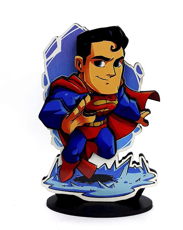 Miniatura 2.5D em MDF - DC Comics - Super Man - 14cm - Loja Zeus Games