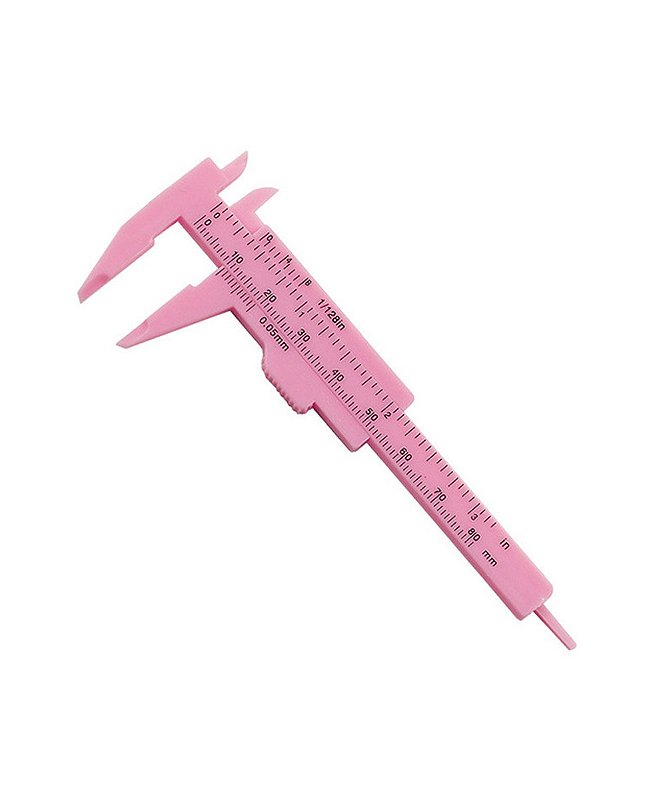 Paquímetro Pequeno Sobrancelhas Rosa - Dani Beleza - se tem beleza é a ...