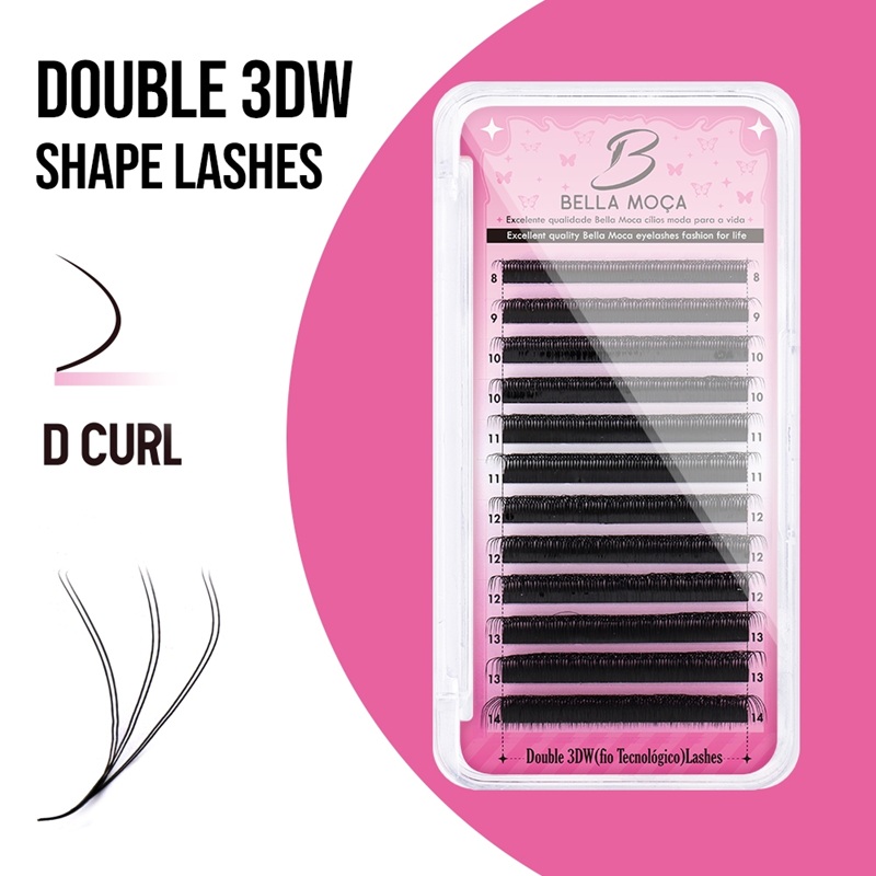 Cílios Bella Moça 3D W Duplo 0,07 D Mix 8-14mm - Dani Beleza - se tem ...