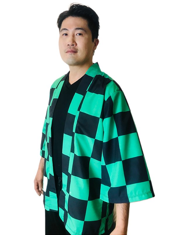 Happi Tanjiro Kimetsu no Yaiba - Flor de Fogo Kimono