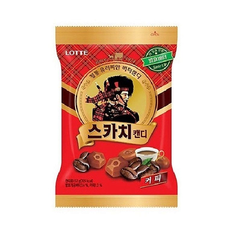 Bala Scotch Café Lotte 157gr - Made In Korea Minas
