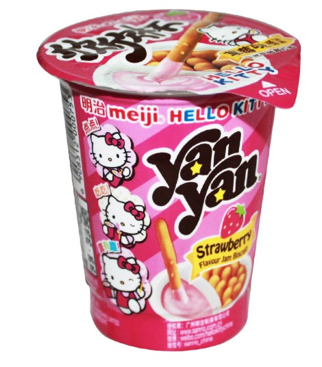 Copo com Palitos Sabor Morango- Hello Kitty - Made In Korea Minas