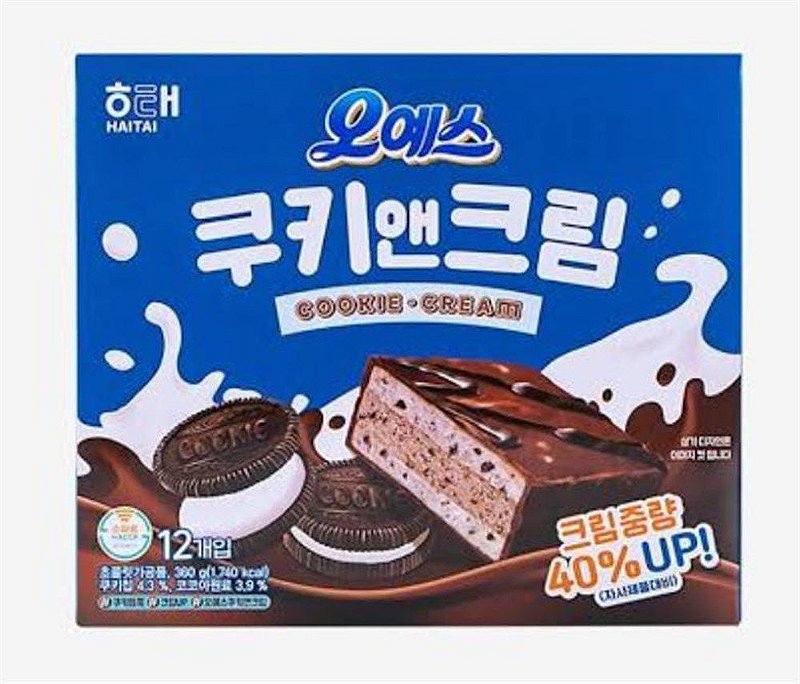 Oh Yes Cookie Cream 12 Unid - Made In Korea Minas