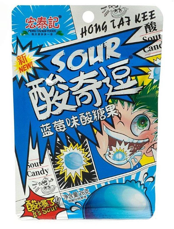 Bala Super Azeda Blueberry 26g - Made In Korea Minas