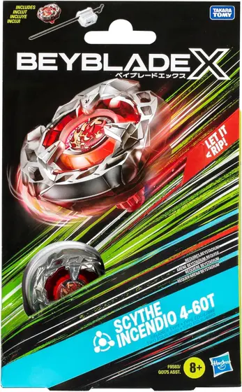 Lançador Beyblade X Scythe Incendio 4-60T - Blanc Toys - Onde brincar ...