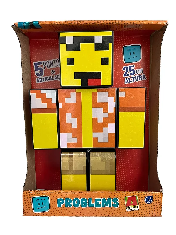 Boneco Minecraft Mel 25CM - Blanc Toys - Onde brincar vai além da ...