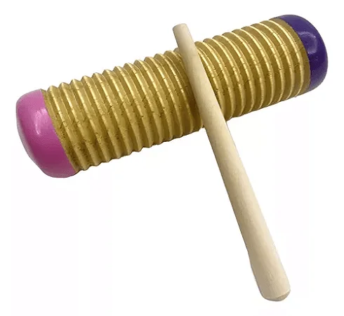 Chocalho Reco Instrumento De Madeira Cores Sortidas - Blanc Toys - Onde ...